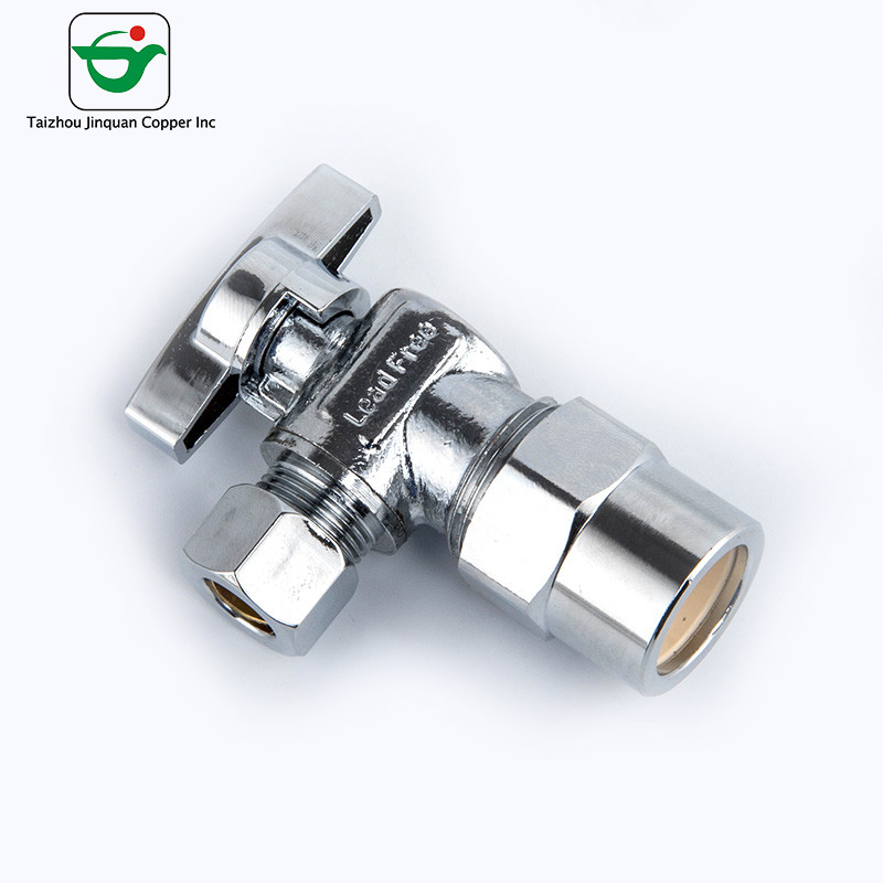 Lead Free 1/4 Turn Dual Outlet 200 Psi Brass Stop Valve